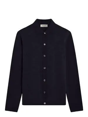 Bugatchi Alistair Merino Wool Cardigan - Navy