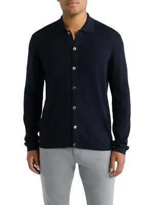 Bugatchi Bugatchi Alistair Merino Wool Cardigan Navy