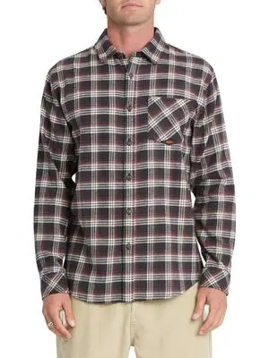 Quiksilver Saltwater Plaid Flannel Button-up Shirt - Phantom