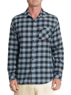 Quiksilver Saltwater Plaid Flannel Button-up Shirt - Total Eclipse