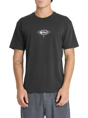 QUIKSILVER Metal Vision Pigment Dye Cotton T-shirt