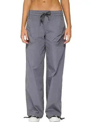 EDIKTED Kathleen Oversized Cotton Cargo Pants - Gray