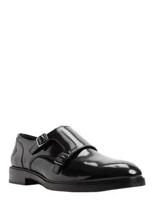 Aldo Lowry Leather Double Monk Strap Shoe - Black