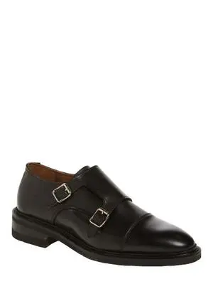 Allen Edmonds Richards Cap Toe Monk Strap Shoe - Black