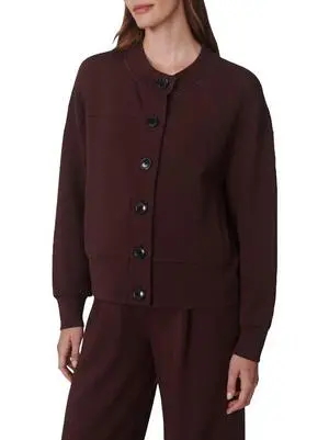 Varley Olwen Sweatshirt Cardigan Deep Mahogany