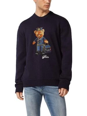 Philipp Plein Pullover Round Neck Love - Navy