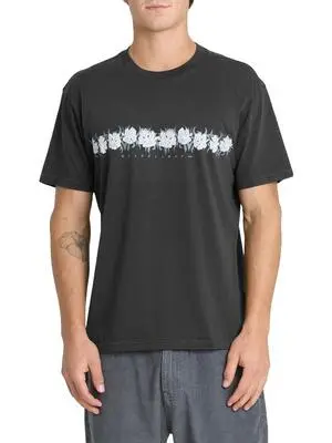 Quiksilver Gorb Band Pigment Dye Cotton T-shirt - Phantom