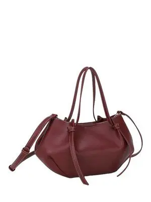 MALI + LILI Lou-lou Small Faux Leather Tote - Wine