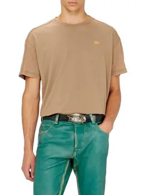 DIESEL® T-wayan Graphic Cotton Blend T-shirt - Brown