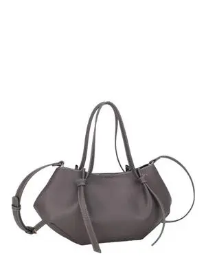MALI + LILI Lou-lou Small Knotted Handle Tote - Grey