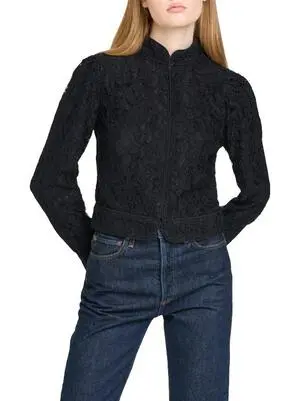 WAYF Eleanor Lace Jacket Black