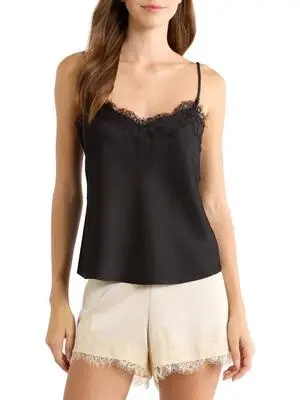 WAYF WAYF Kira Lace-Trim Cami Black