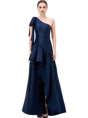 BARIANO Yulitza Asymmetric Gown - Navy
