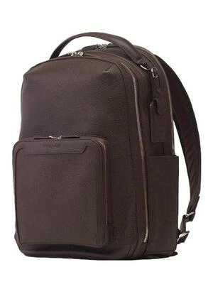 WOOL & OAK Wool & Oak Expandable Leather Travel Backpack Chocolate