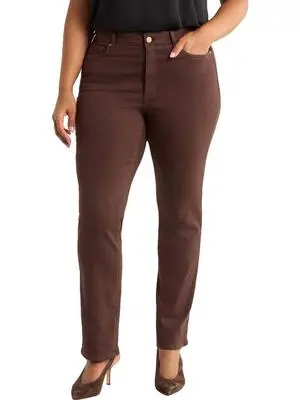 NYDJ Marilyn Straight Leg Jeans - Bitter Chocolate