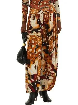 Farm Rio Borbofly Wide Leg Pants - Beige