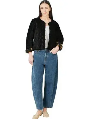 YUMI Quilted Reversible Jacket - Black