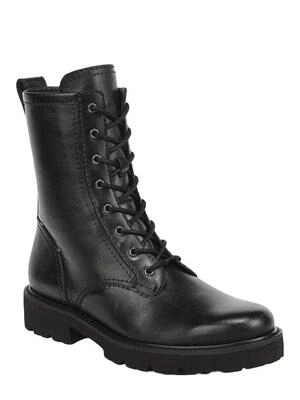Franco Sarto Safira Leather Combat Boot - Black Leather