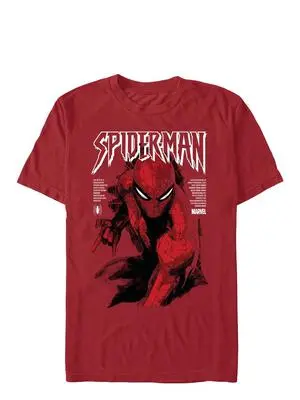 MARVEL: SPIDER-MAN Classic Painting Short Sleeve Short Sleeve Graphic T-shirt Cardinal