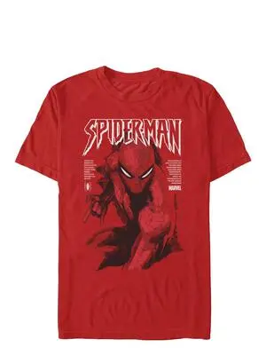 MARVEL: SPIDER-MAN Classic Painting Short Sleeve Short Sleeve Graphic T-shirt Red