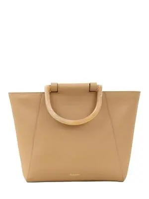 BOBBIES Navigli Tote Bag With Acetate Handles - Cappuccino