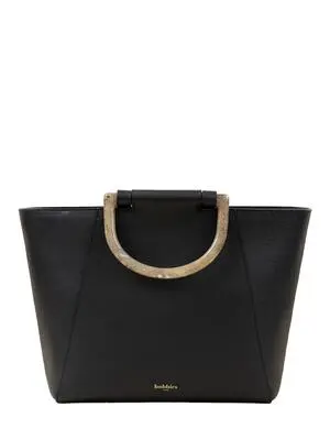 BOBBIES Navigli Tote Bag With Acetate Handles - Caviar