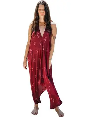 SUN CHILD Classic Silk Dress Adler - Red