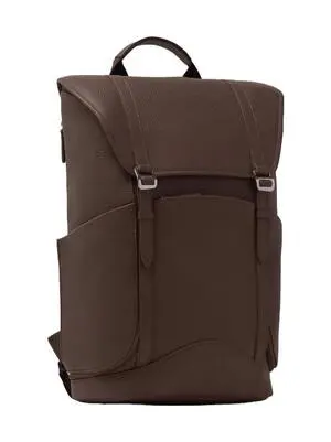 WOOL & OAK Full Grain Leather Travel Backpack - Chocolate