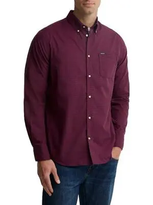 Barbour Harbourwall Tailored Gingham Button-down Shirt - Red