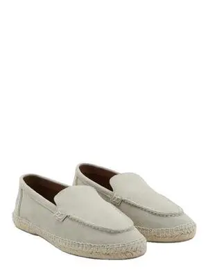 Mango Suede Jute Loafers - Sand