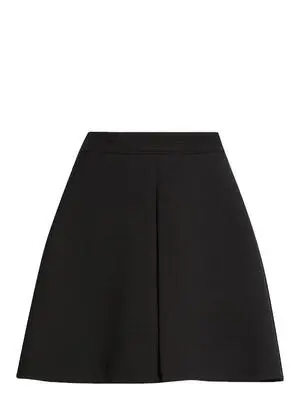 Versace A-line Virgin Wool Skirt With Medusa Hardware - Black