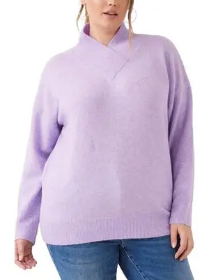 Karen Kane Shawl Collar Sweater - Lavender