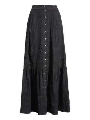 LOVESHACKFANCY LoveShackFancy Araminta Lace Clip Dot Maxi Skirt