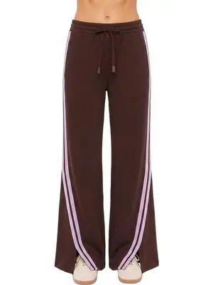 The Upside Roma Wide Leg Stripe Pants - Brown