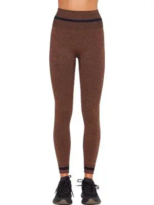 The Upside Marle Seamless Midi Leggings - Brown