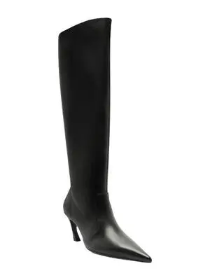 Schutz Lexi Slouch Leather Boot Black