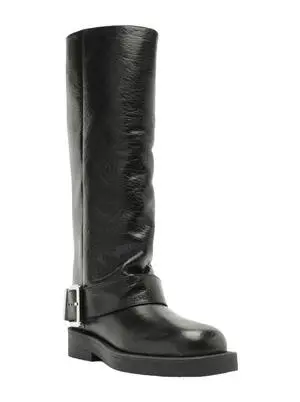 Schutz Patrice Leather Tall Boot - Black