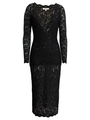 LOVESHACKFANCY Niven Long Sleeve Lace Cocktail Sheath Dress