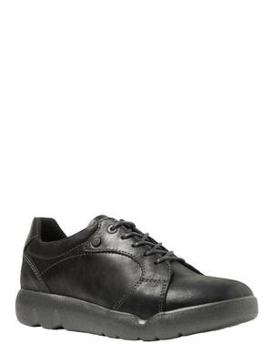 WOLKY Lunvia Leather Lace-up Sneakers With Scalloped Sole - Black