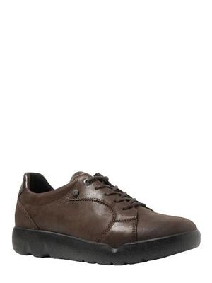 WOLKY Lunvia Leather Lace-up Sneakers With Scalloped Sole - Brown
