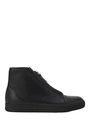 LANVIN Dbb1 High-top Sneakers In Leather - Black