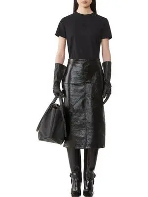 LANVIN Mother And Daughter Embroidered Jersey T-shirt - Black