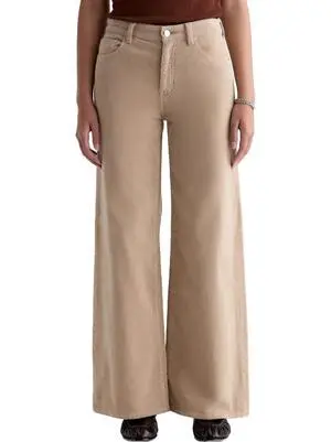 Ag Saige High Waist Wide Leg Jeans - Studio Tan