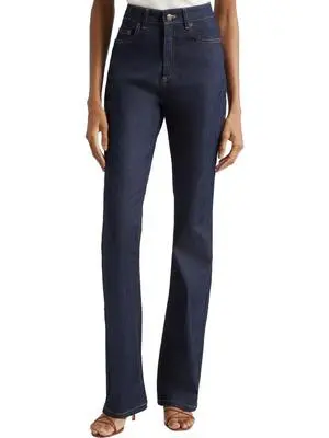 Cinq À Sept Stevie High Waist Straight Leg Jeans - Indigo