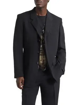 Yohji Yamamoto Gabardine Single Breasted Sport Coat - Black