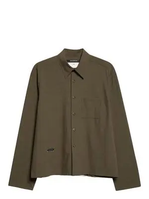 SONG FOR THE MUTE Cropped School Shirt - Green