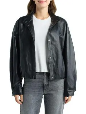 Love Token Rachel Faux Leather Jacket - Black