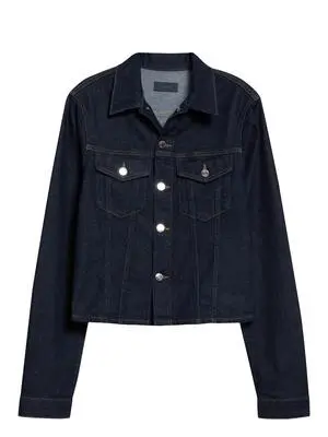 HAIKURE Cherry Cropped Denim Jacket - Normal Wash