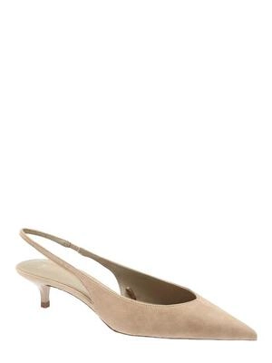 Mango Cande Pointed Toe Slingback Pump - Sand