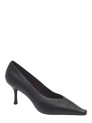 Jeffrey Campbell Campaign Leather Pointed Toe Pump - Black